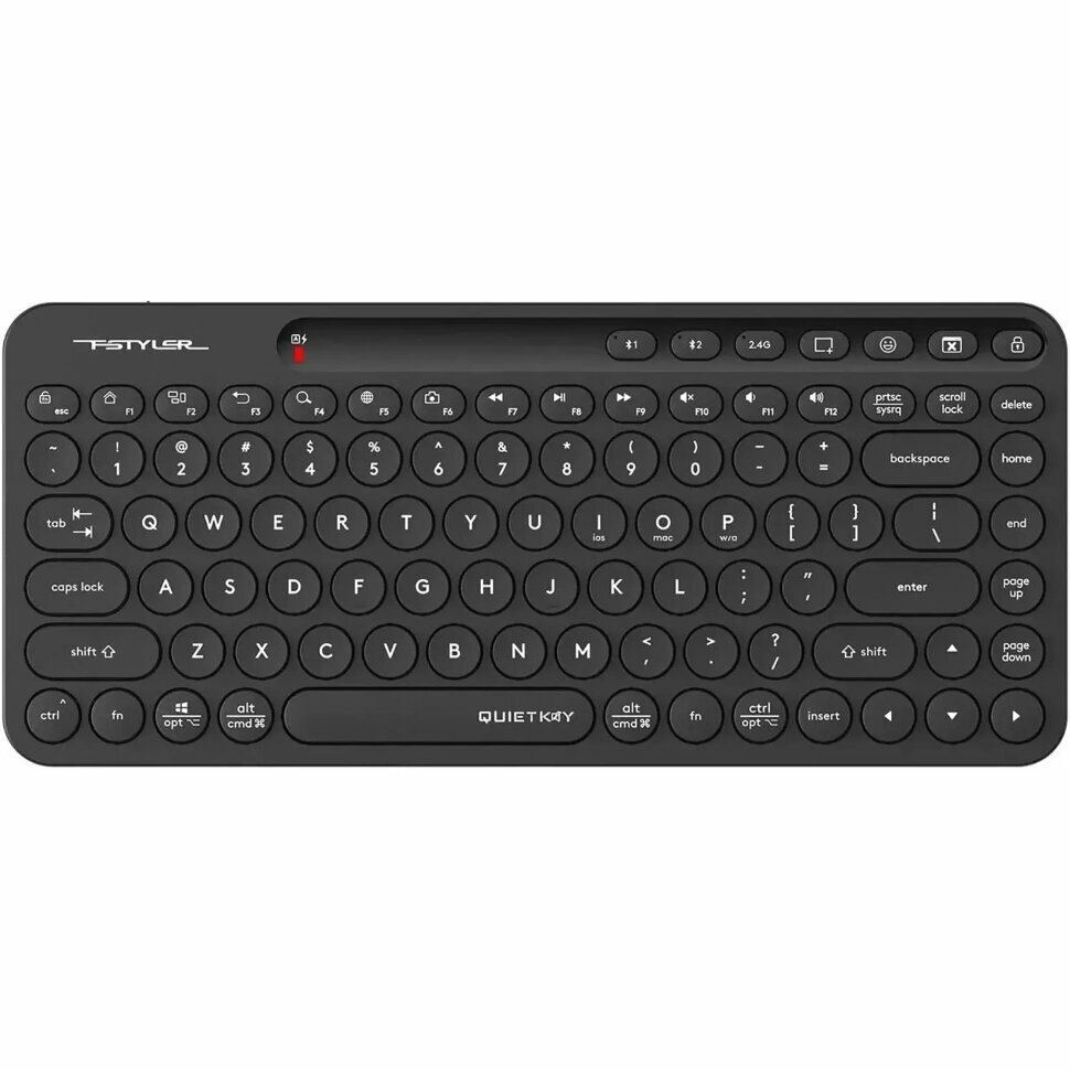 Клавиатура A4Tech Fstyler FBK36C AS USB беспр. BT/RadioSlimMultim 2010346, 2151356
