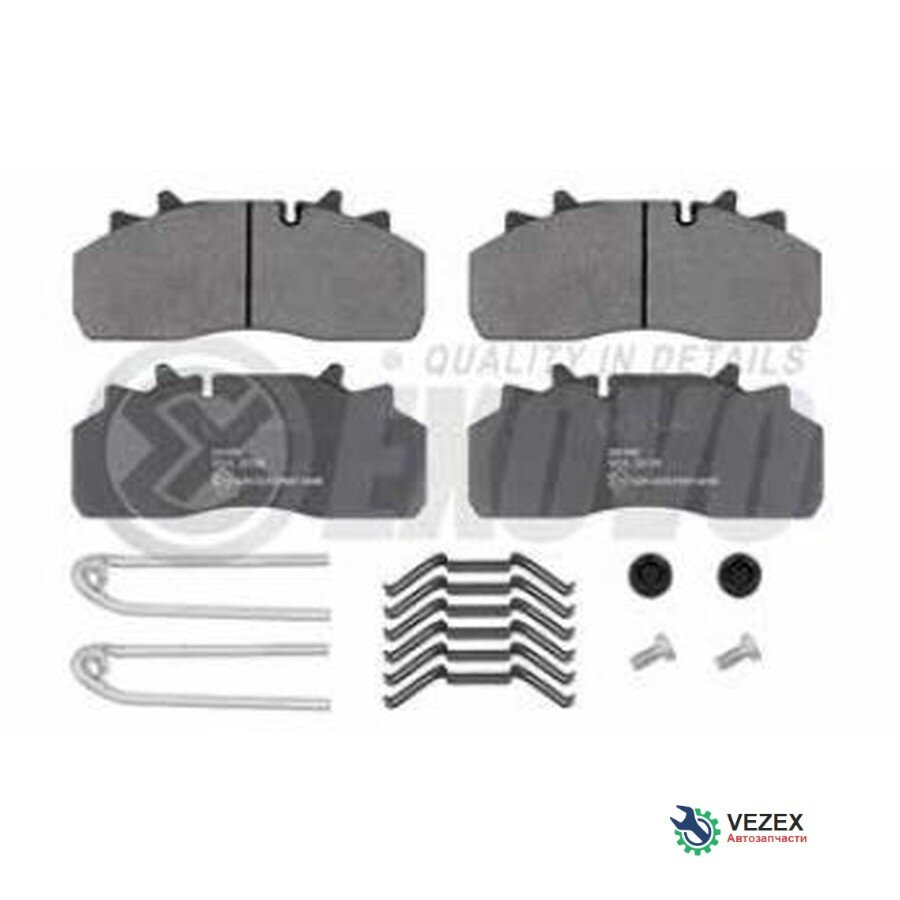 EXOVO 29159E колодки торм. дисковые! с монт. к-ктом\ DAF, MAN, MAZ, RVI, SAF