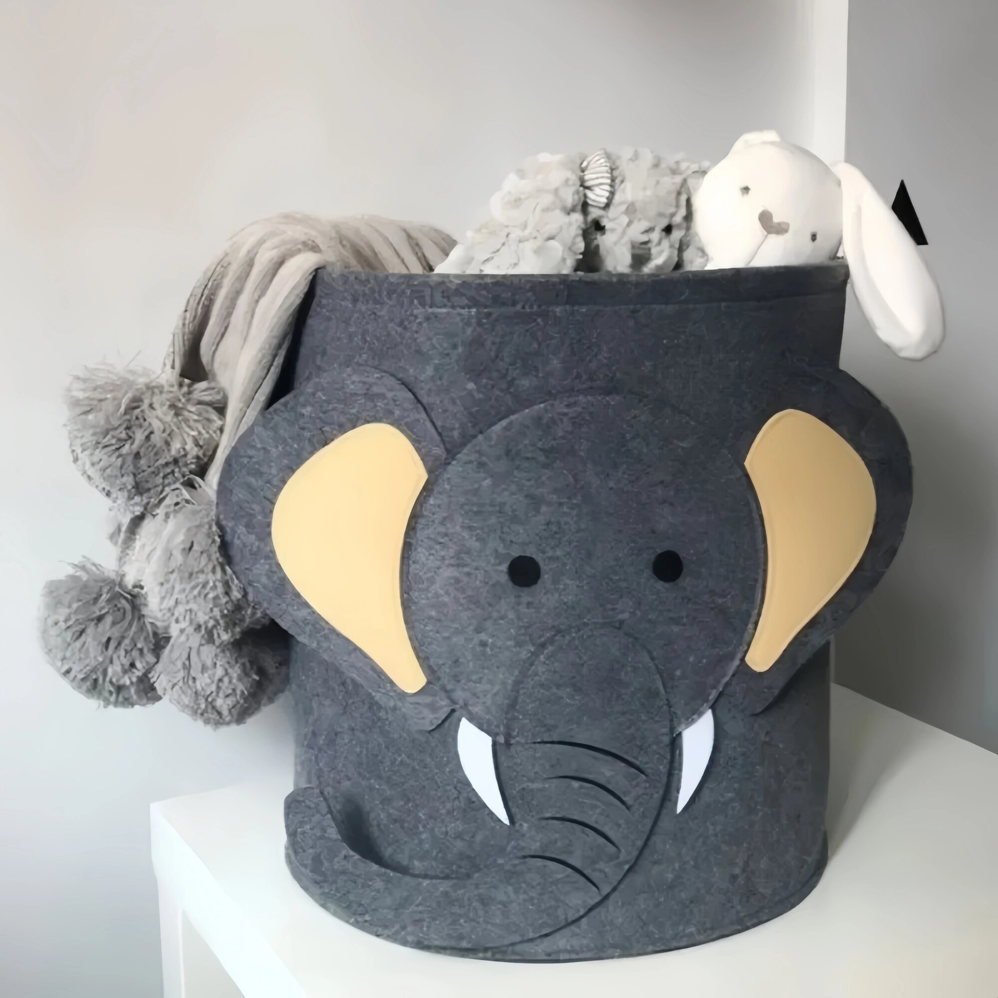 Корзина для игрушек, цвет слоновая кость, органайзер для вещей