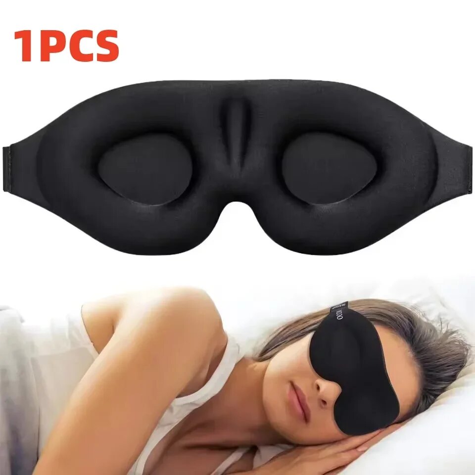 Маска для сна 3D черная 1PCs