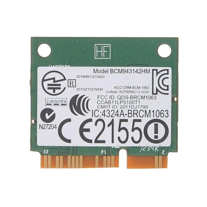 Беспроводная WIFI BCM943142HM DW1704 + Bluetooth-совместимая карта WLAN 4.0 Mini PCIE