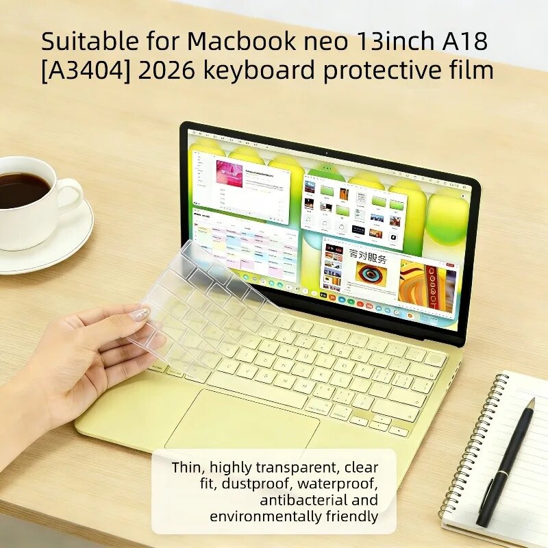 Прозрачная силиконовая пленка для клавиатуры MacBook Neo 13 дюймов dawndesslo