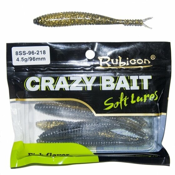 Съедобная силиконовая приманка RUBICON Crazy Bait SS 4.5g, 96mm, цвет 218