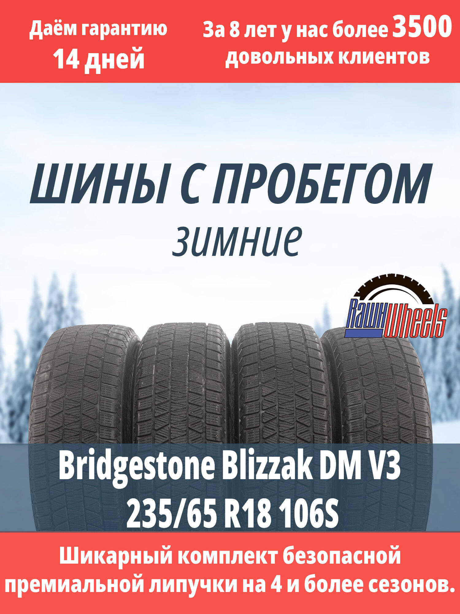 Bridgestone Blizzak DM V3 235/65 R18 106S