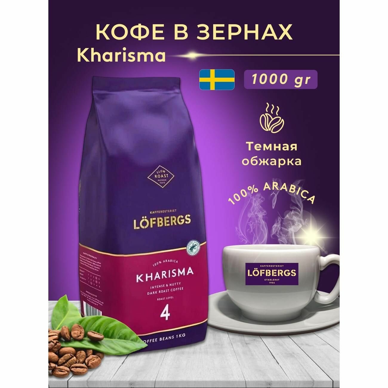 Кофе зерновой Lofbergs Kharisma