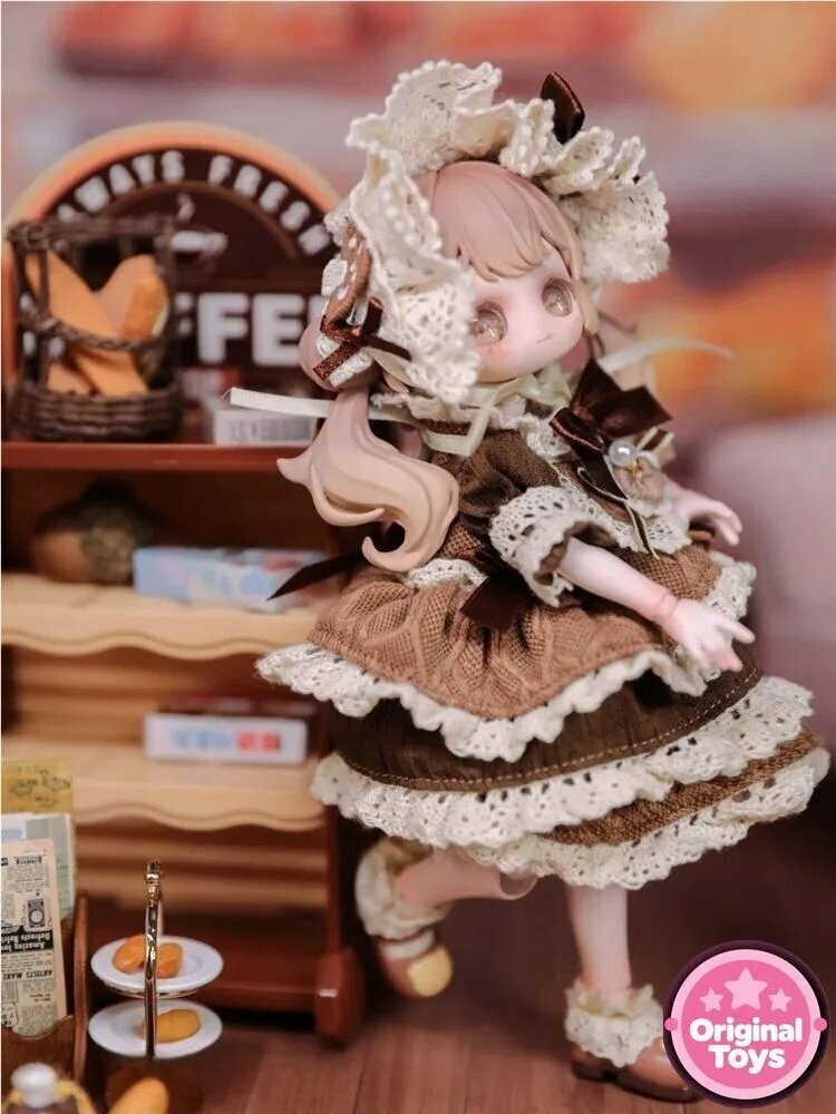 LEI-Doll 1/12 Кукла с шаровидными суставами MJD,(Kiseki Vintage Treasures Series) ,18cm, полный набор прически, одежды и аксессуаров, коллекционная, подарок для девочек