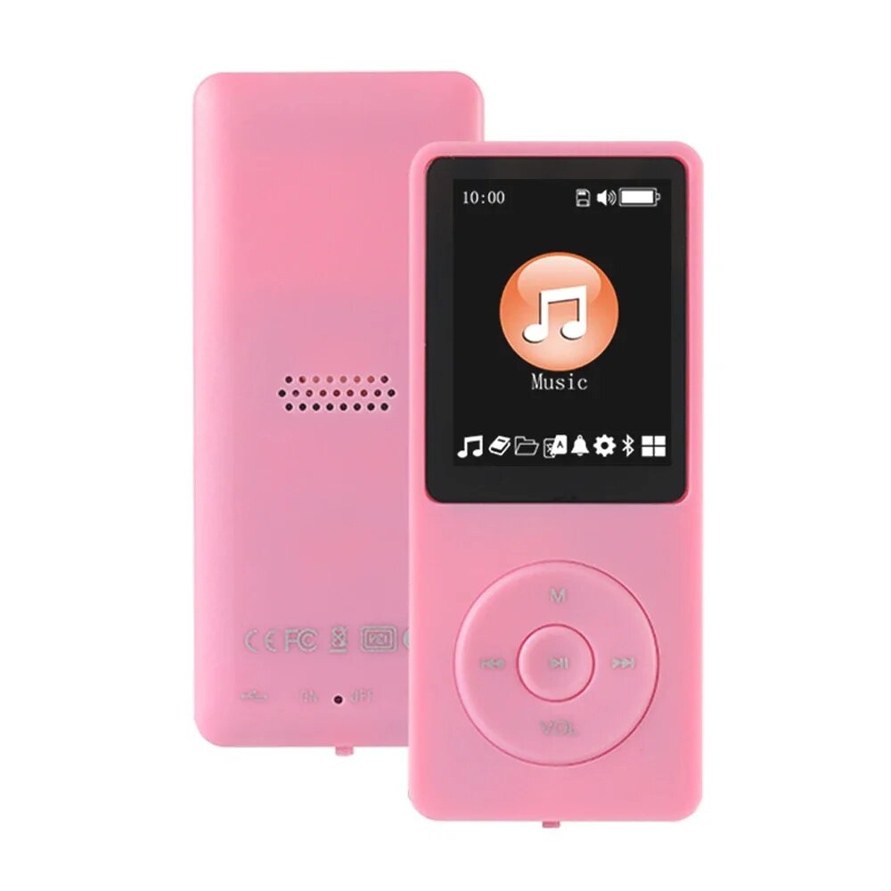 Детский цветной MP3-плеер пластиковый 1.8 дюймов Розовый, Розовый