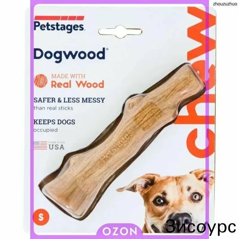 Игрушка для собак Petstages Dogwood палочка деревянная 16 см малая