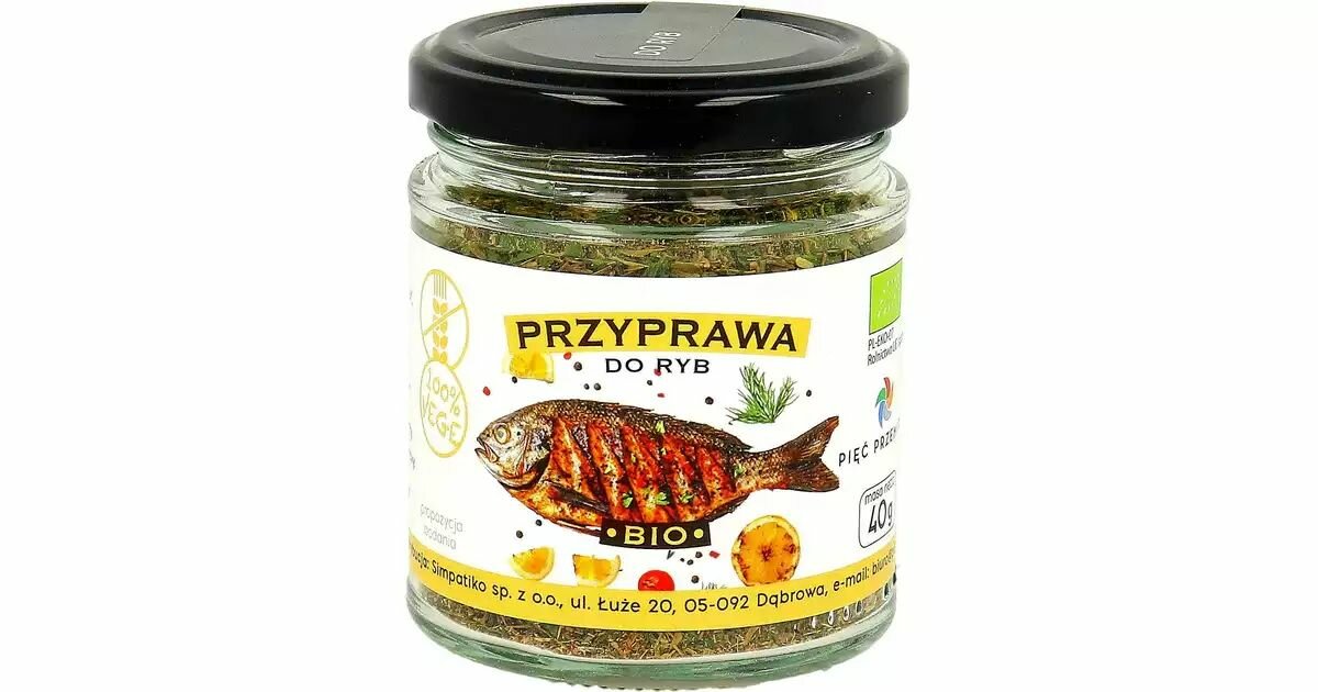 Органическая приправа для рыбы Piec Przemian, 10 шт x 40 г