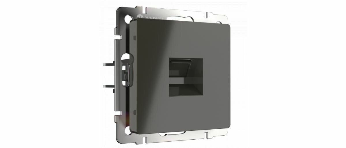 Розетка Ethernet серо-коричневый a029858
