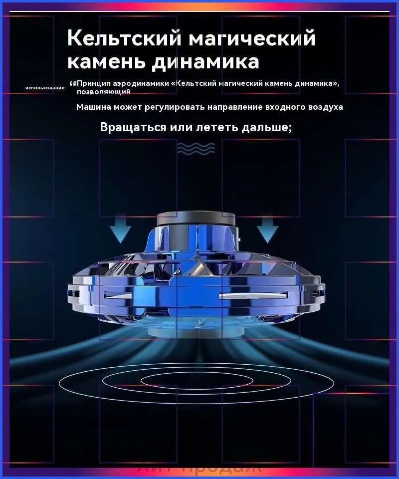 Волчок, летающий гироскоп, летающий спиннер, волчки, игрушка антистресс-20251225