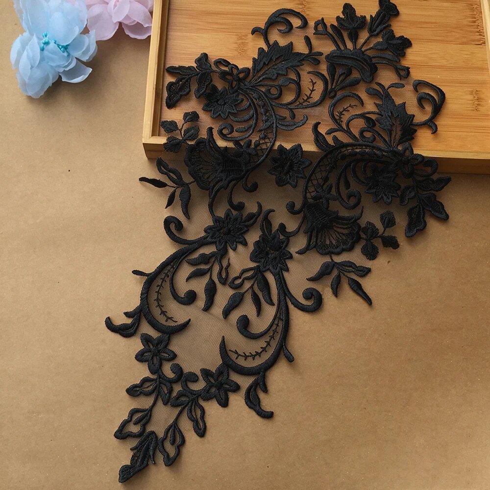 Золотая аппликация HYZELY для рукоделия 42*27 см Черный, Black