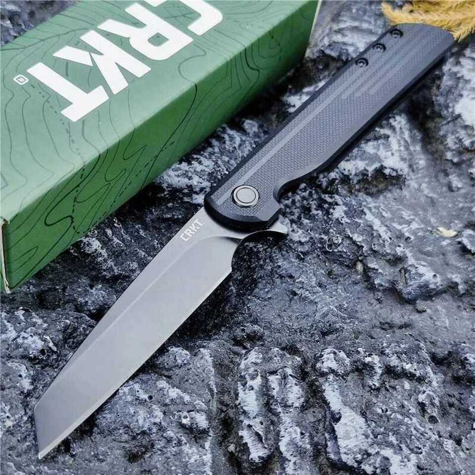 Складной нож CRKT 3802K 3801 Matthew с ассистированным открыванием, черное лезвие реверсивного танто, рукоятки из армированного стекловолокном нейлона, ножи для активного отдыха.