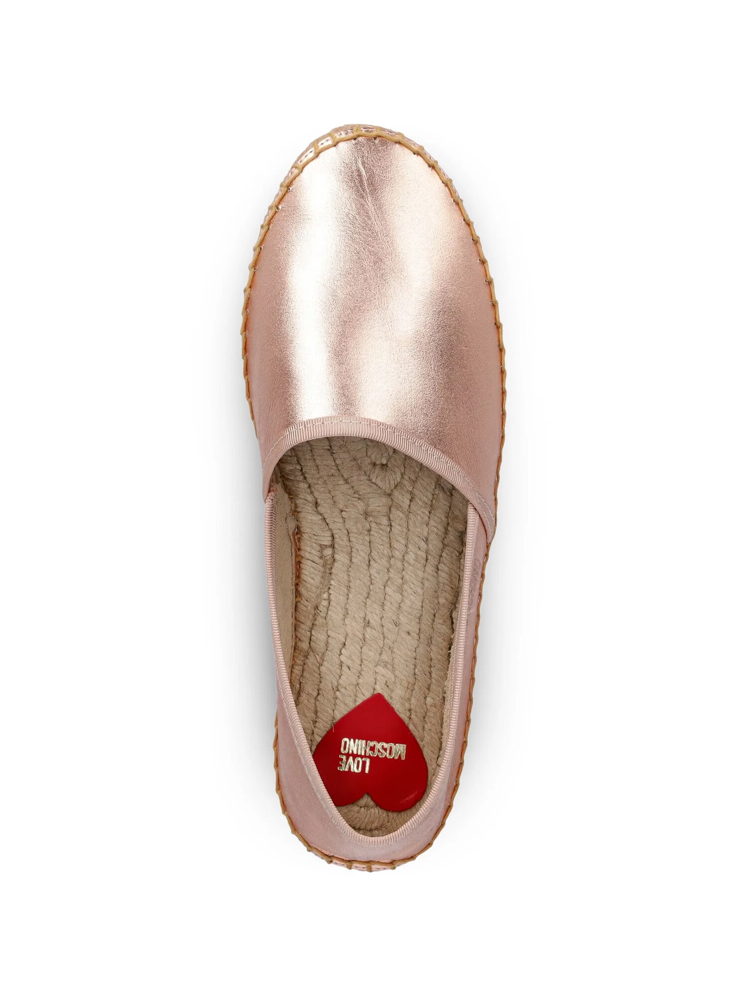 Эспадрильи LOVE MOSCHINO Metallic logo-embossed espadrilles, размер 36 — фото 1