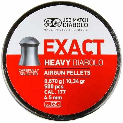 Пули для пневматики JSB Exact Heavy Diabolo 4,5 (4,52) мм 0,670 гр 500 шт