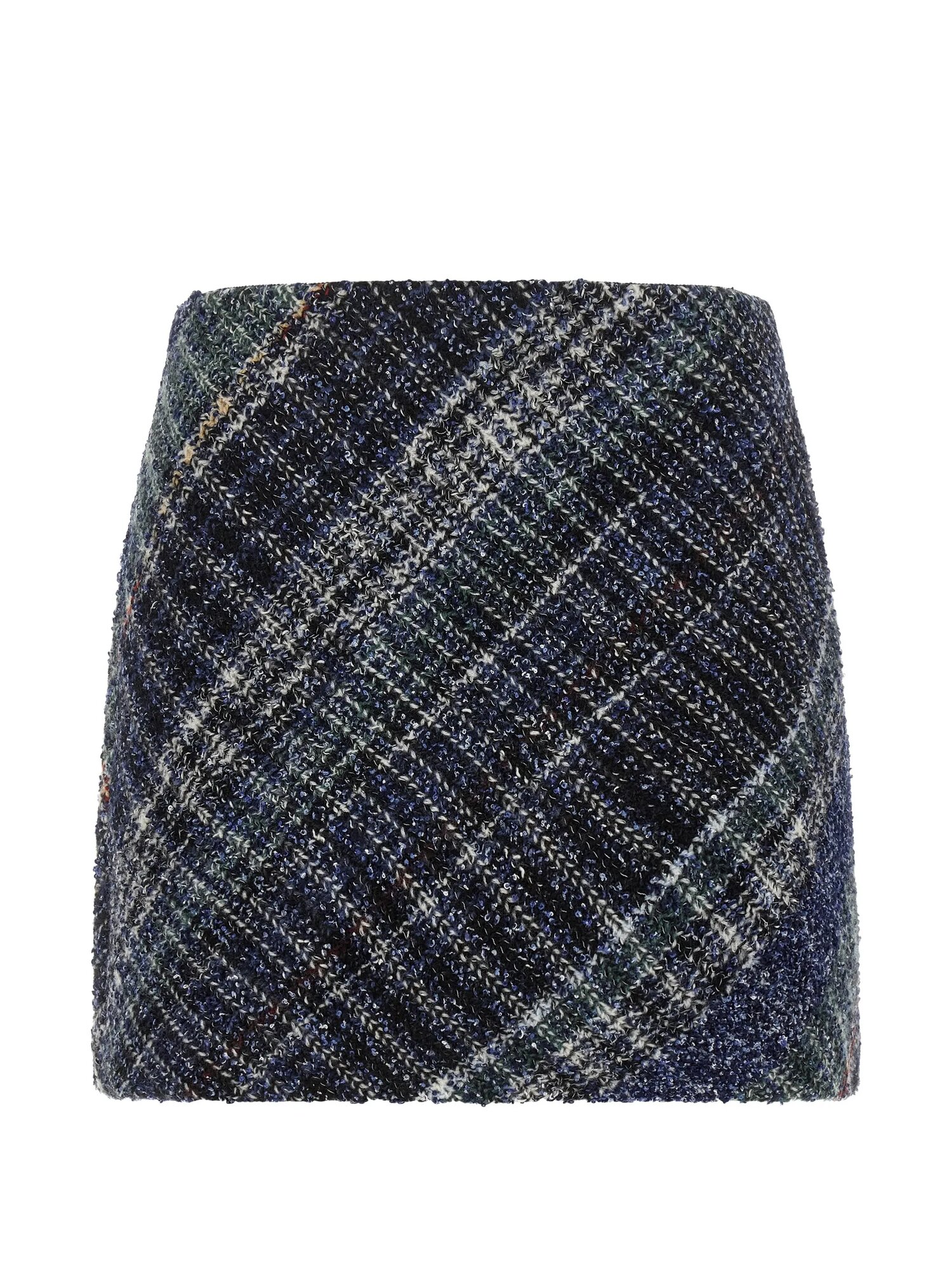 Юбка Wool-blend check mini skirt