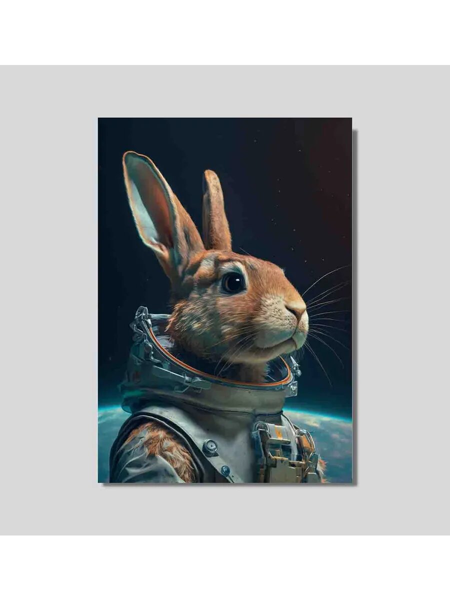 Заяц-космонавт, Плакат 30x42см