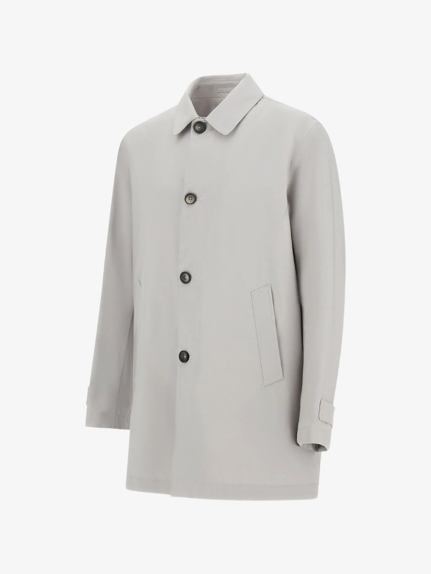 Пальто Herno Button-down 3-layers wool coat, размер 52, серый — фото 1