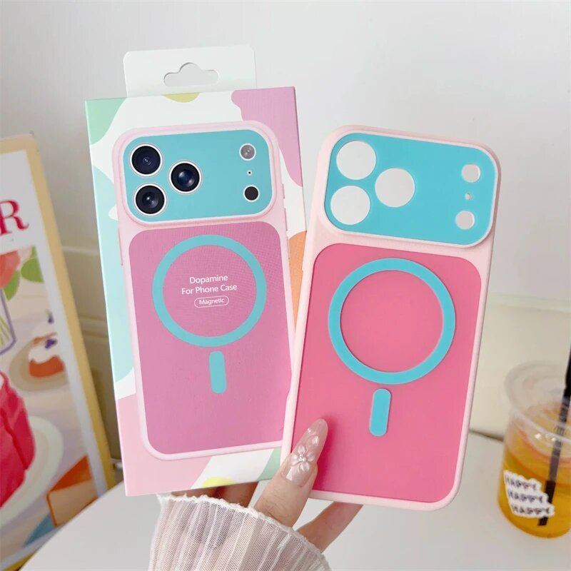 Роскошный Магнитный Чехол Для iPhone В Стиле Color Block С iPhone 13 Pro Max, CY04 With Box