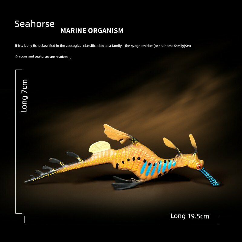 Морской дракон мягкая резиновая модель морского животного, обучающая игрушка, размер 5 см