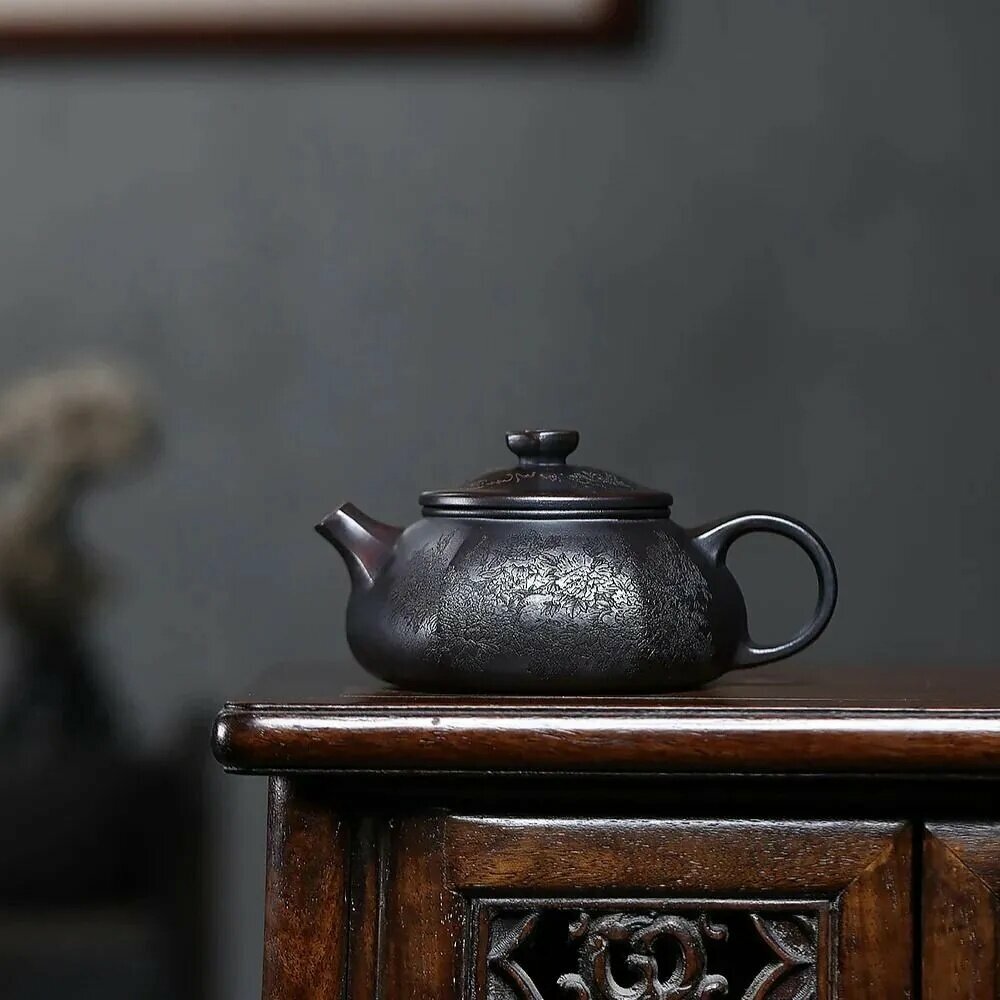 YIQIN TEA HOUSE Чайник заварочный "чайник из фиолетовой глины своими руками.", 260 мл