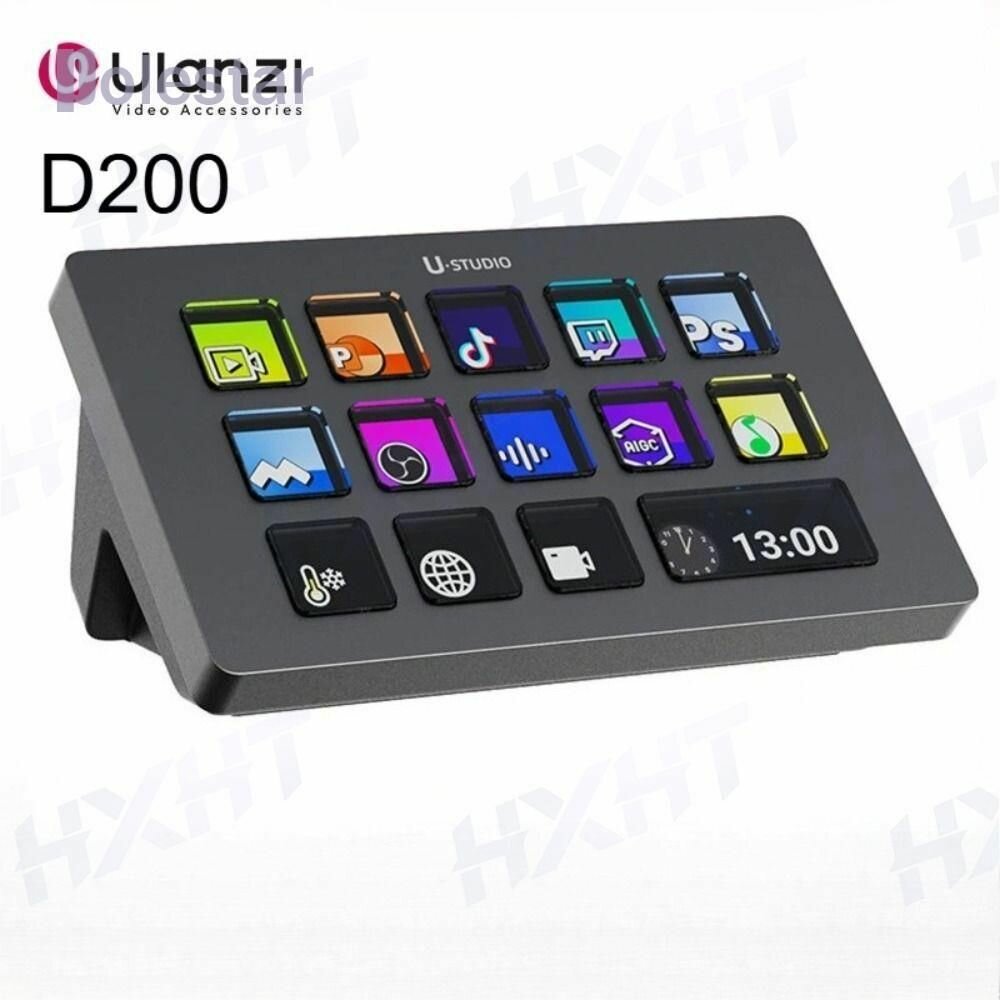 Ulanzi D200 StreamDeck Контроллер: 13 LCD Кнопки Макрос, Для Стрима OBS Twitch YouTube, USB 2.0 Плаг Н Плей