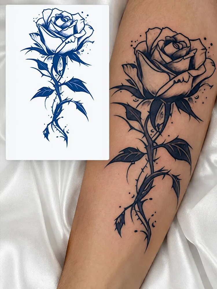 Tattoo'шки Временная тату без пленки 11*18см (темнеет через 24 часа)