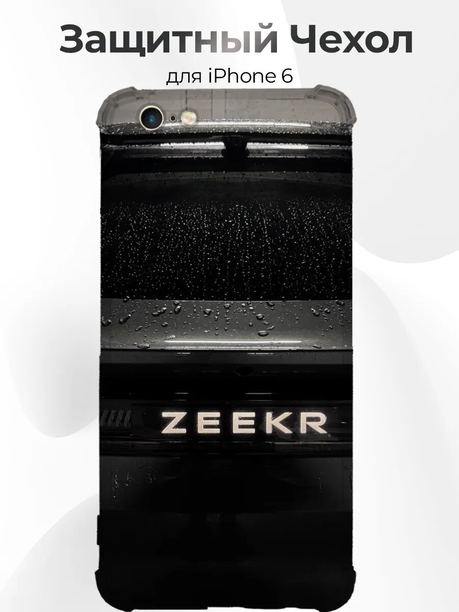 Чехол iPhone 6/6s Zeekr 001 Logo вид сзади