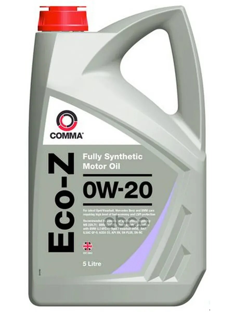 Comma 0W20 Eco-Z (5L)_ Моторное! Синт Api Sn/Sn+, Acea C5, I