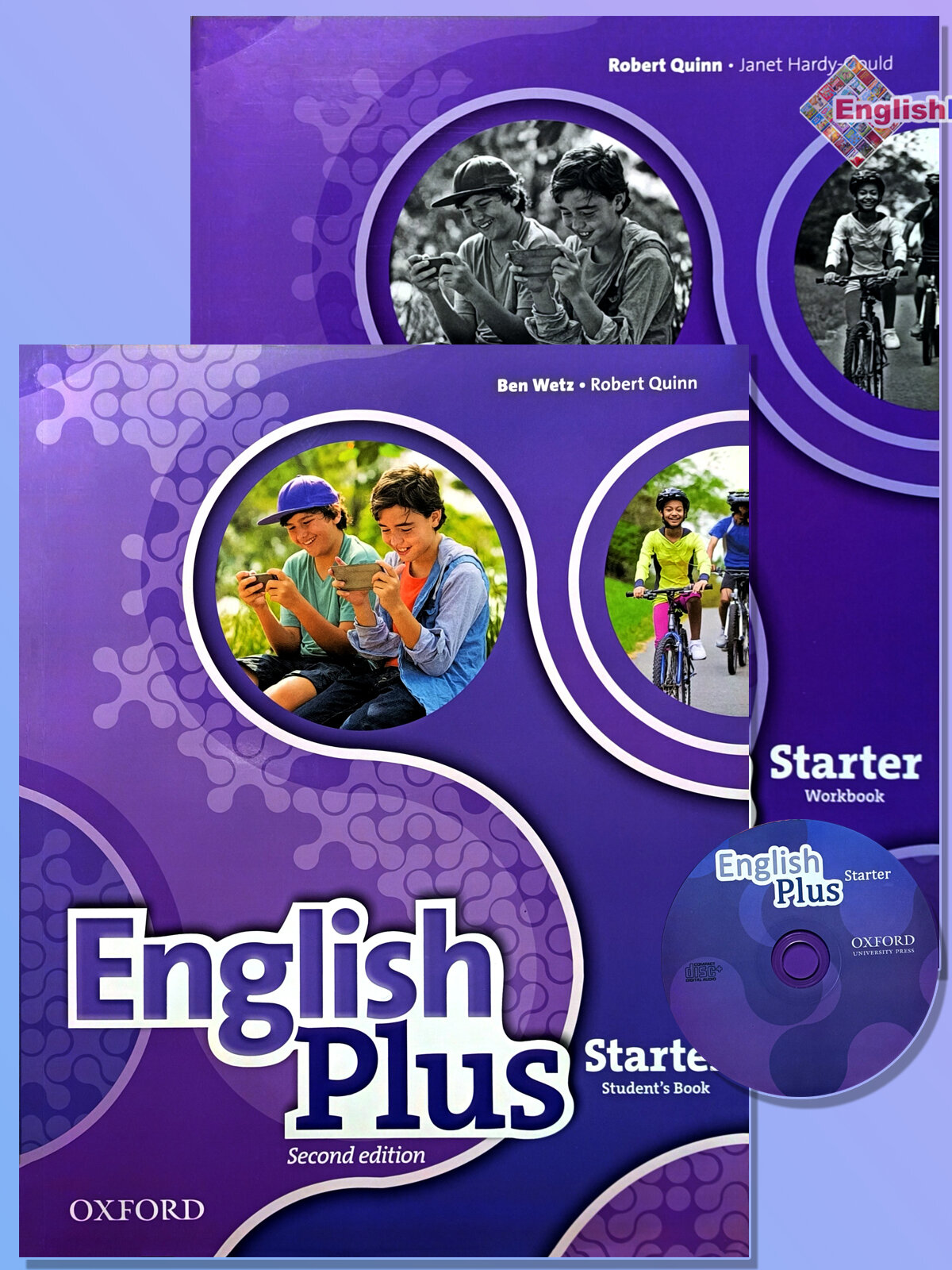 English Plus Starter Second edition, комплект учебник (students Book), рабочая тетрадь (workbook), CD