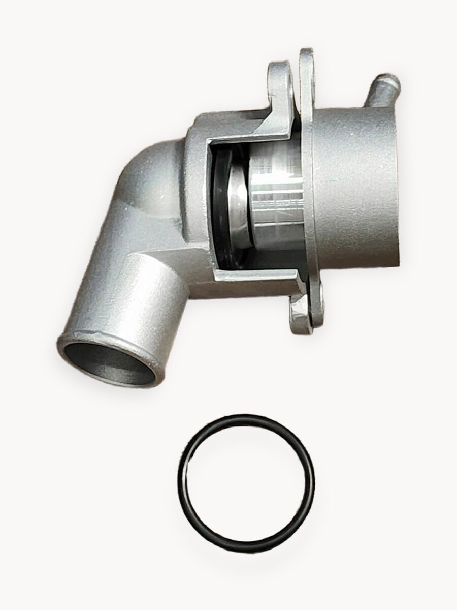 Термостат металл в сборе Chevrolet Lacetti (04-13) с прокладкой металл