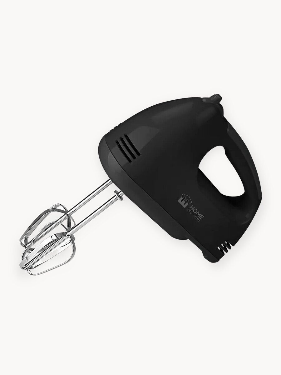 Миксер HOME ELEMENT HE-KP801, ручной, черный, пластик, 7 скоростей
