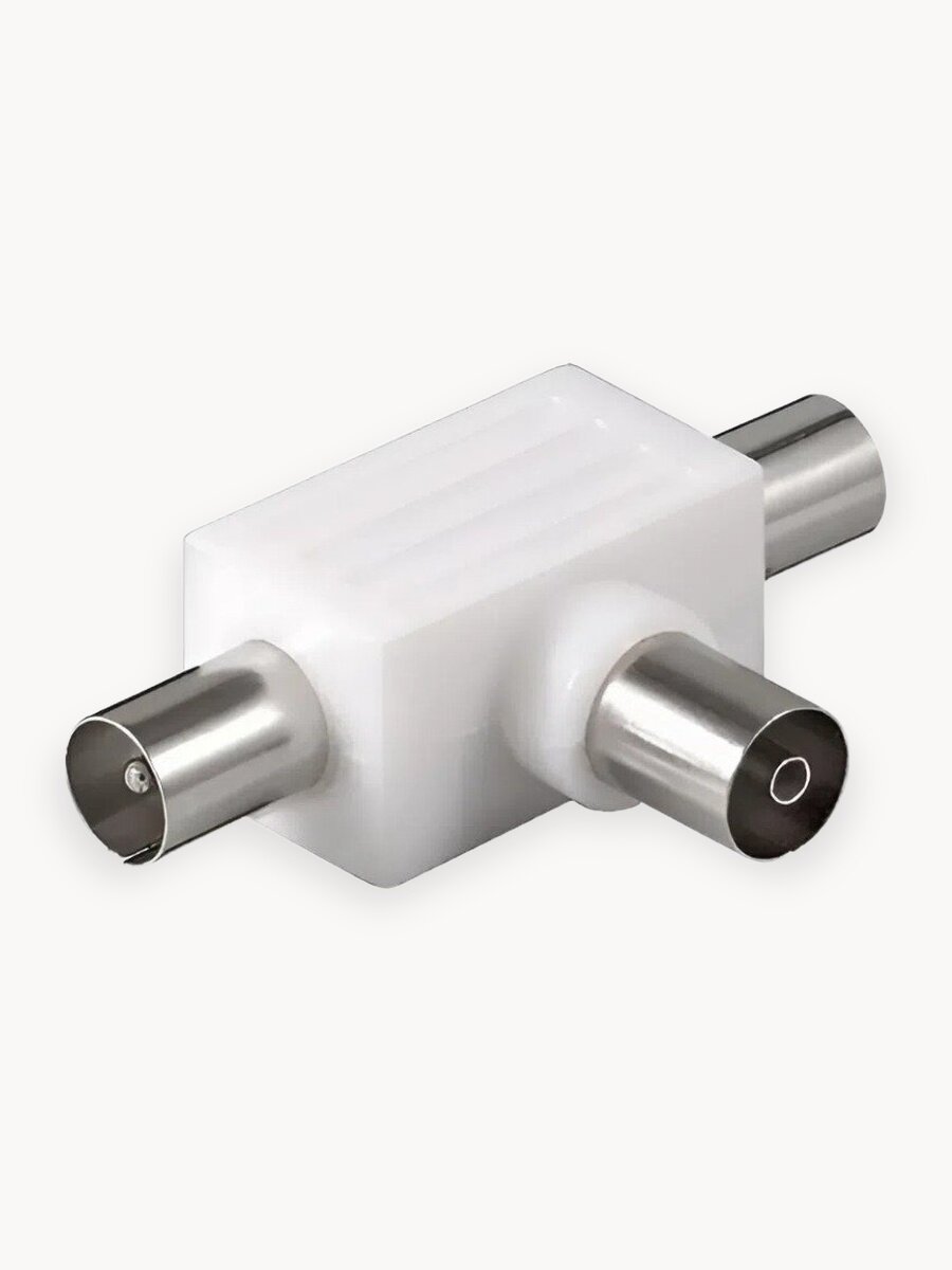 Краб тройник антенный, ASV 25, Schwaiger, IEC, белый, экранированный