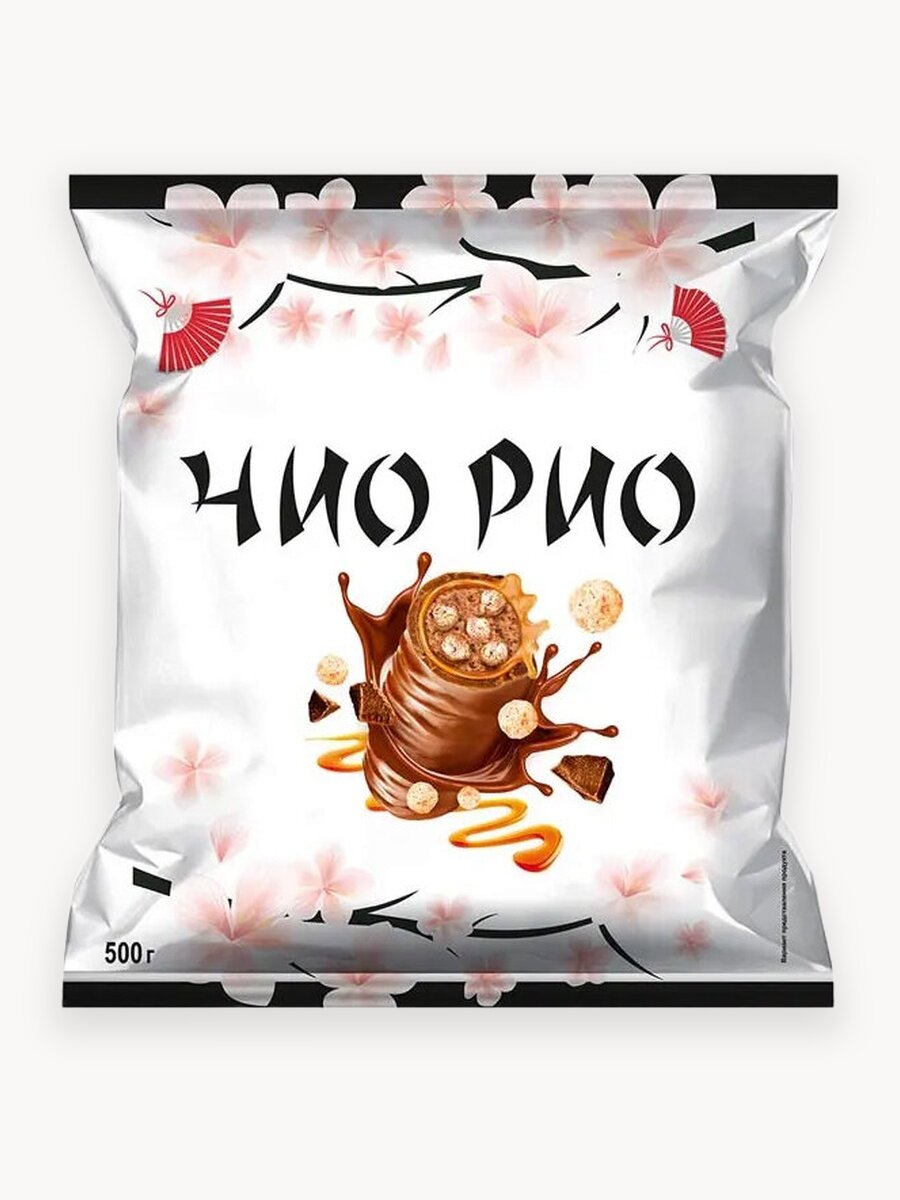 Конфеты шоколадные Чио Рио 1000г, с карамелью и хрустящими шариками, KDV, 500г х 2уп