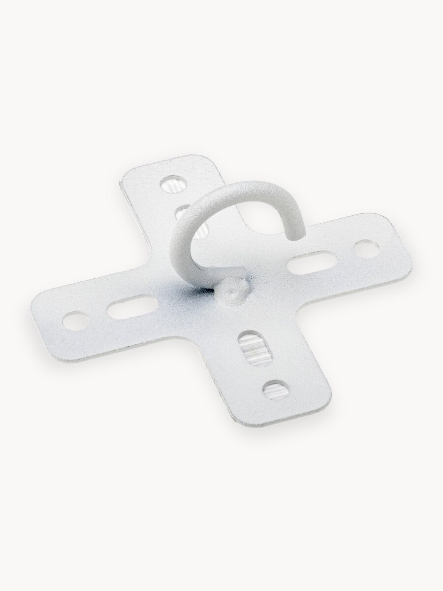 Крюк для люстры с планкой, универсальный переходник для подвесных и накладных светильников, белый, 23580 8, duwi