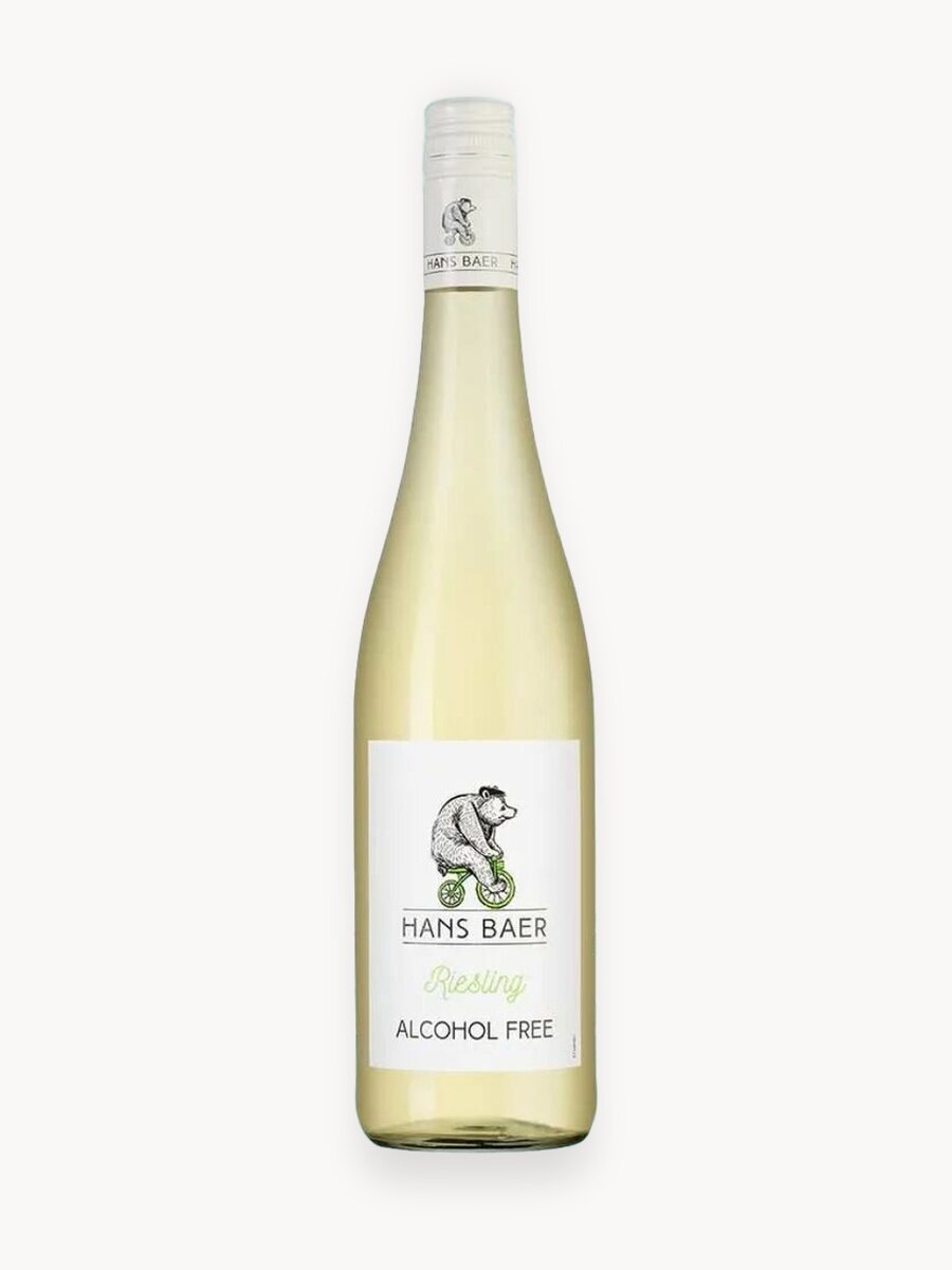 Вино безалкогольное белое полусухое Ханс Баер Рислинг (Hans Baer Riesling), 0,75л