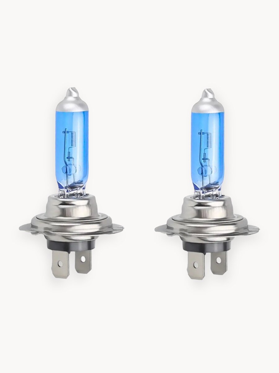 Автолампа H7 галогенная, 5000K 55W 12V PX26D, дальний ближний свет, 2 шт.