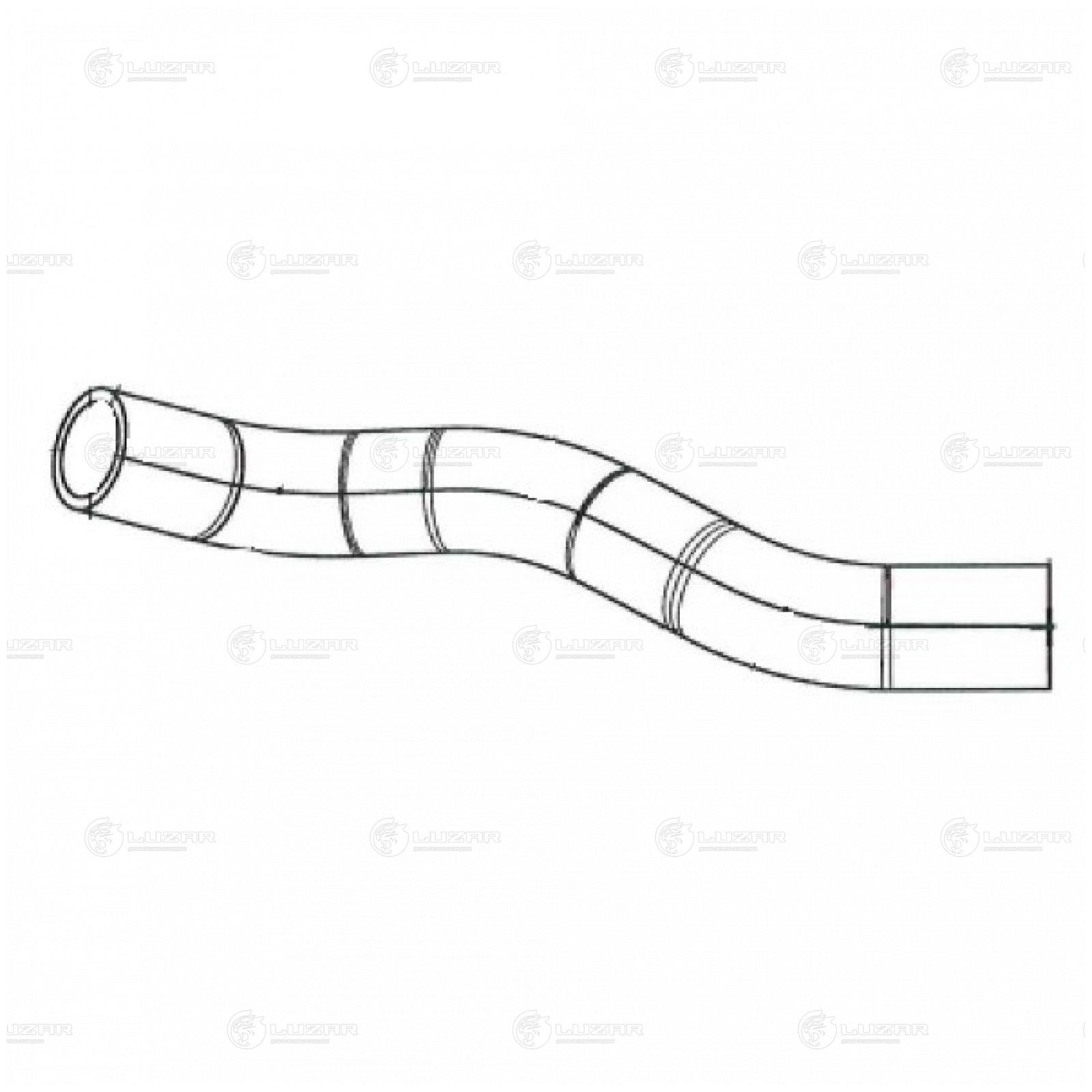 Патрубок охлаждения, для Хендай Солярис, Киа Рио 2010- 1.4i, 1.6i oem 254111R150 арт LPK08031