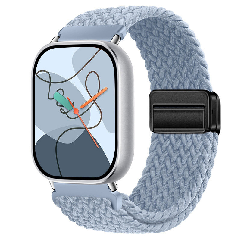 Xiaomi Band 8/9/10 Pro/Redmi Watch 4/5/6 Металлический магнитный ремешок из плетеного нейлона
