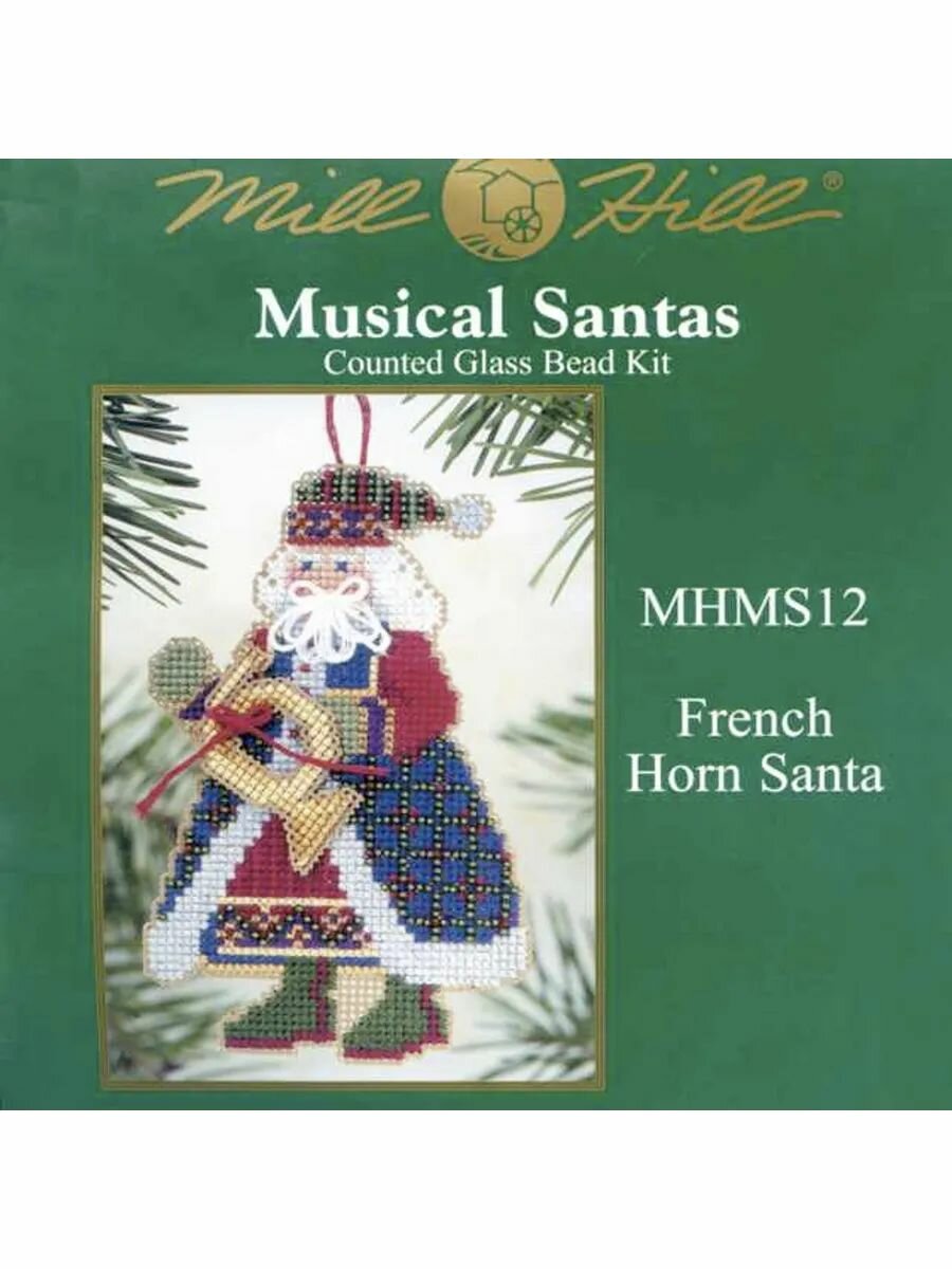 Набор для вышивания Санта с горном / Mill Hill MHMS12