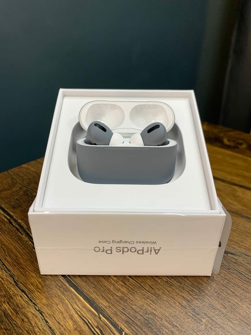 Наушники AirPods Pro 2 Color Type-C (2023) Мокрый асфальт матовый (Ral_7046)