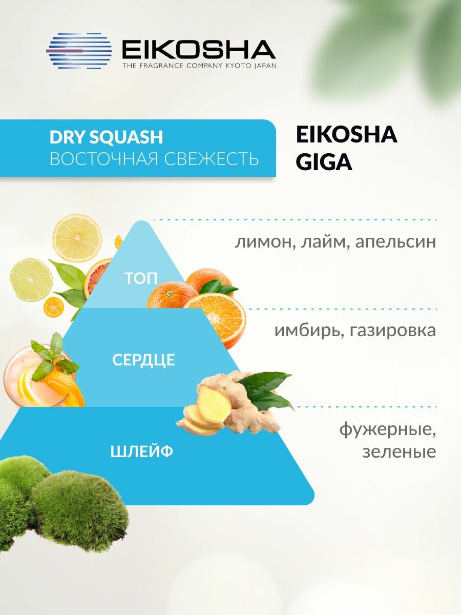 Запасной элемент для ароматизатора на кондиционер EIKOSHA GIGA - DRY SQUASH / восточная свежесть, автомобильный парфюм, арт. V-99