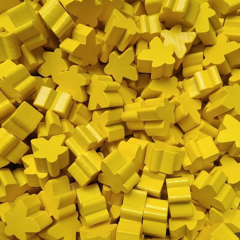 50 Meeples деревянных фигурок миплов 16 цветов (Каркассон) - аксессуары для настольных игр, запасные части