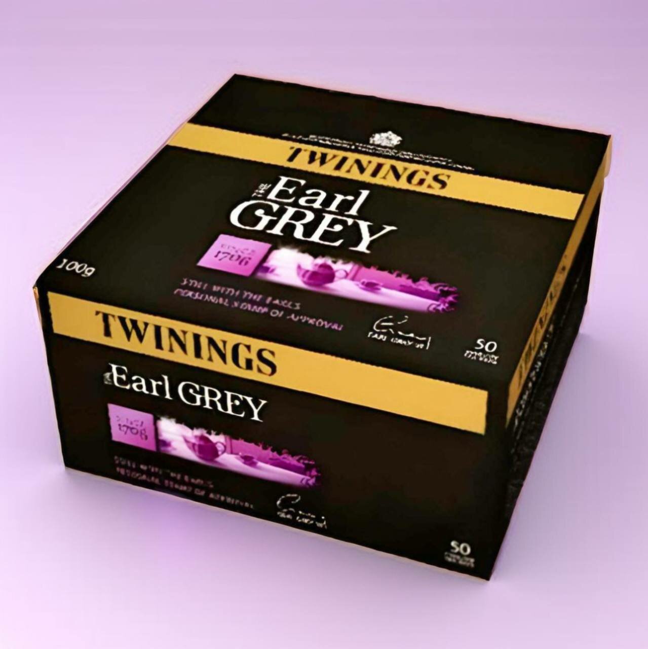 Пакетированный черный чай Twinings Earl Grey Tea, 100 g (50 bags)