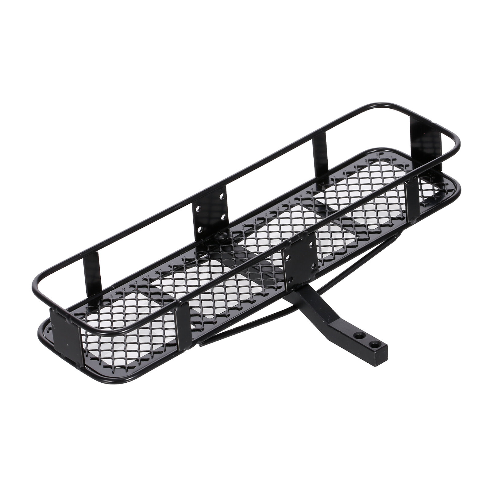 1/10 RC Car Back Hitch Cargo Carrier Luggage Basket Capacity Basket Trailer Black Stainless steel 150*44*20 mm 60g Compatible with Hsp Redcat Traxxas Tamiya Hpi Rc4wd Axial Car, 1 * RC Car Rear Carrier, 1 x Parts kit