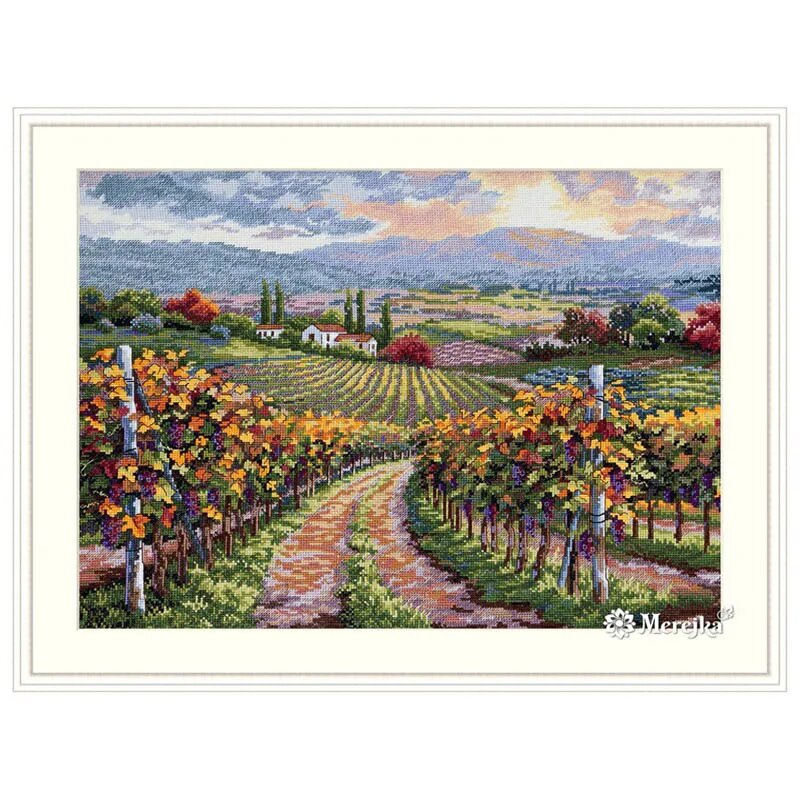 Наборы для вышивки крестом Merejka K-164 "Виноградный холм"