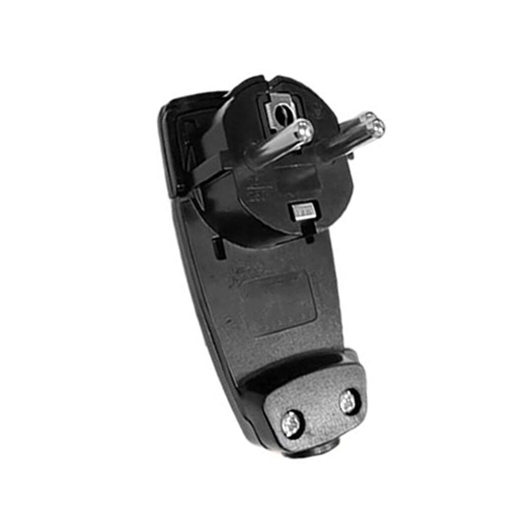 Штепсельная вилка европейского шнура питания с немецким натяжным кольцом европейского стандарта-черный