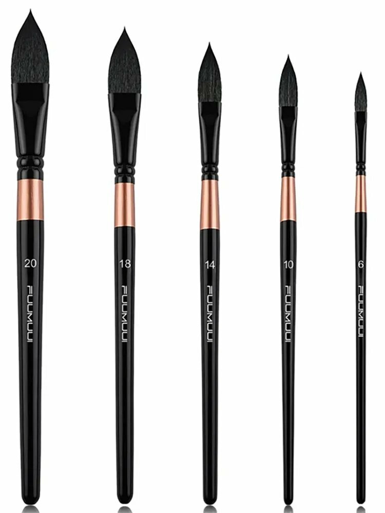 FUUMUUI Набор кистей для рисования Кошачий язык № 6, 10, 5 шт.