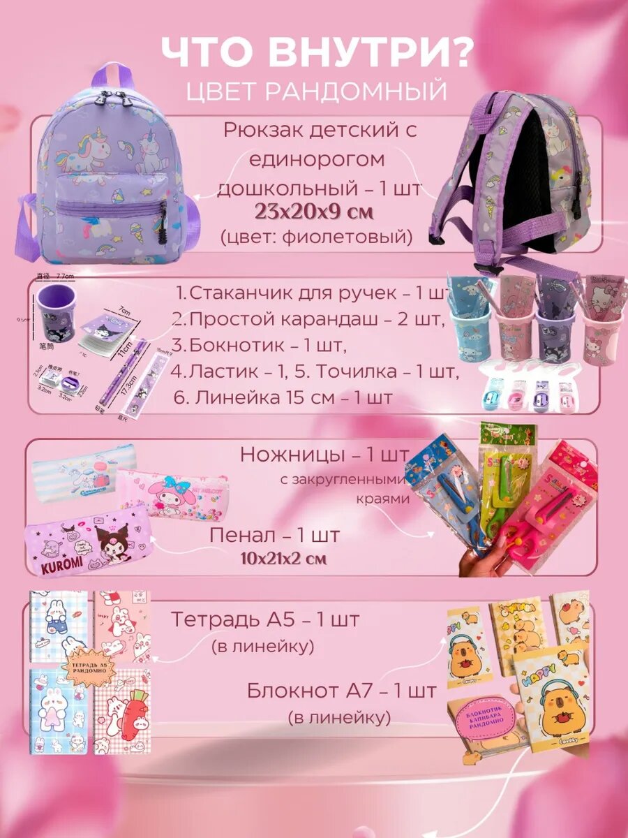 Подарочный бокс для девочки с рюкзаком — фото 1
