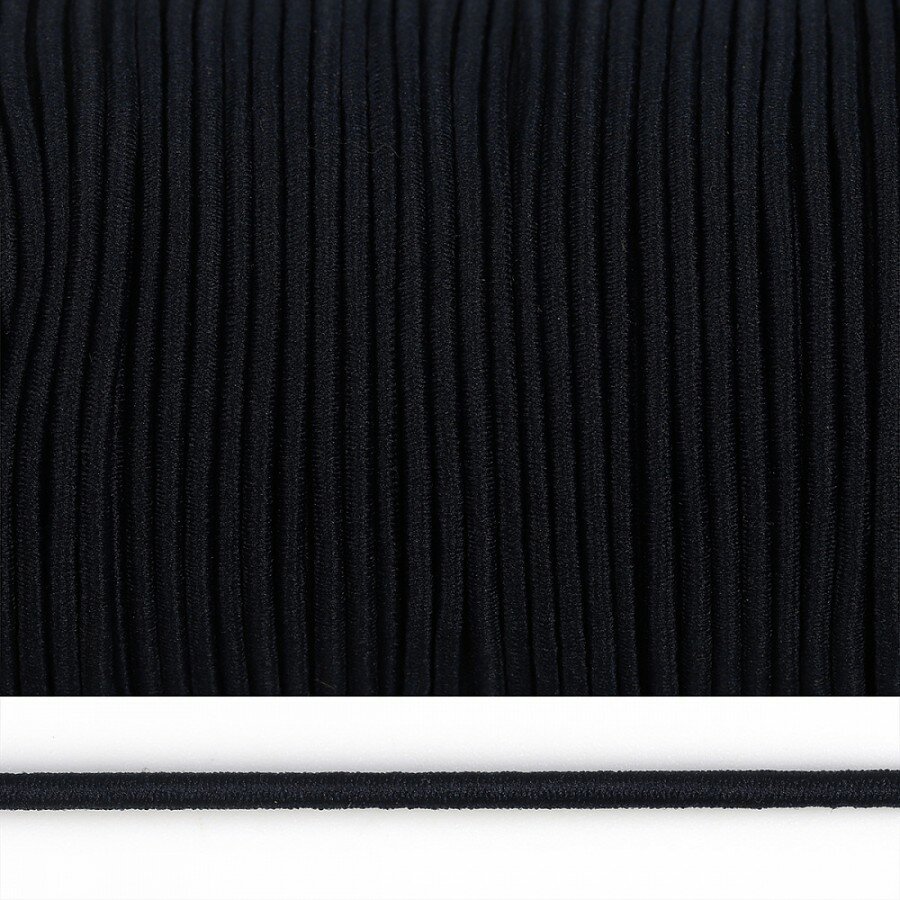 Резинка-шнур 2,5мм шляпная круглая TBY цв. F330 синий боб.100м